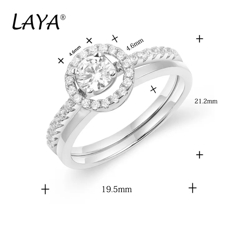 DHgate.com:LAYA VVS1 0.55CT Moissanite Engagement Ring in 925 Sterling Silver for Women | GRA ...