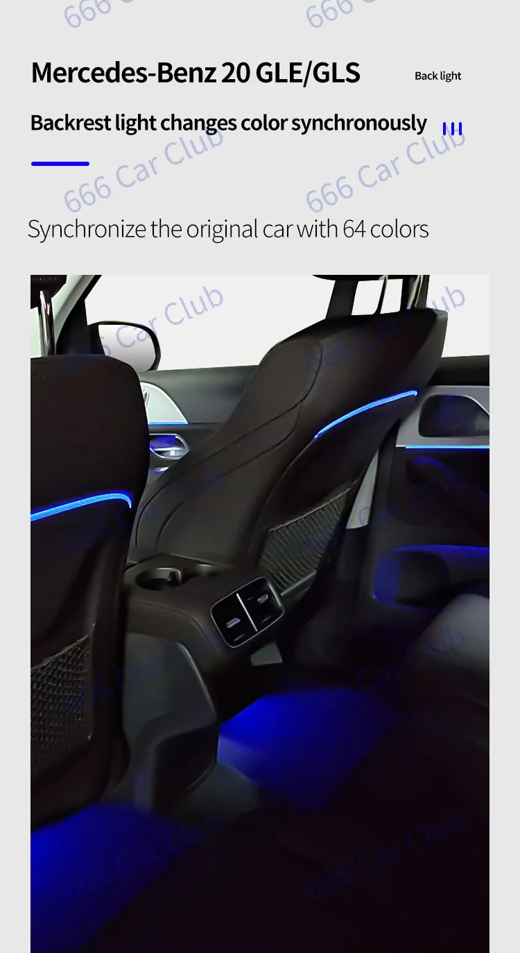 LED Seat Back Lights for Mercedes Benz GLE GLS W167 GLS63 GLE53 Coupe ...