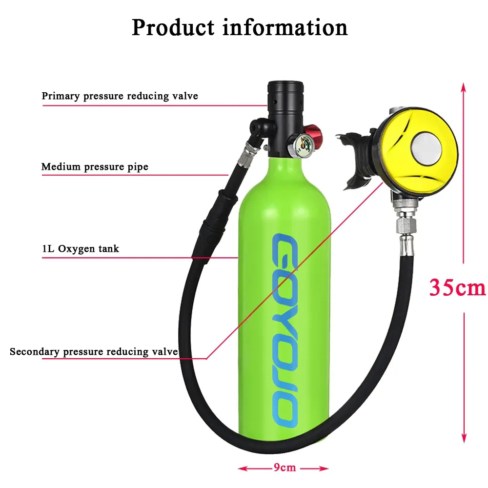 Scuba Tank Refillable Mini LIAPDG 0.5L Mini s, 2 Portable Mini Lung ...