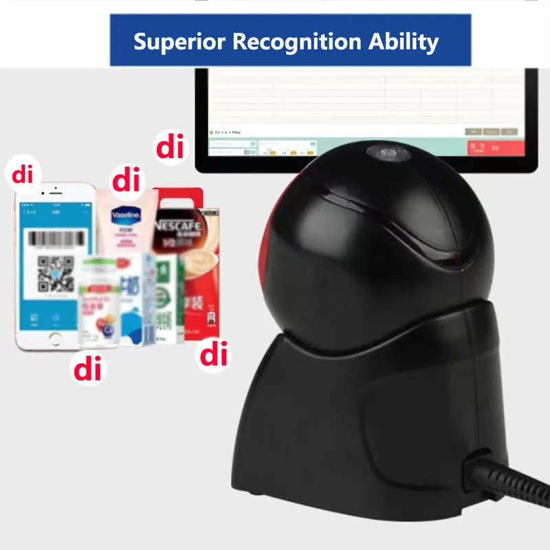 Hands-Free Omnidirectional qr photo scanner for 1D and 2D QR Code ...