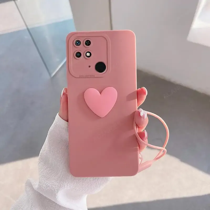 Redmi 10c Case Cover Cute 3D Love Heart Silicone Case For Xiaomi Redmi ...
