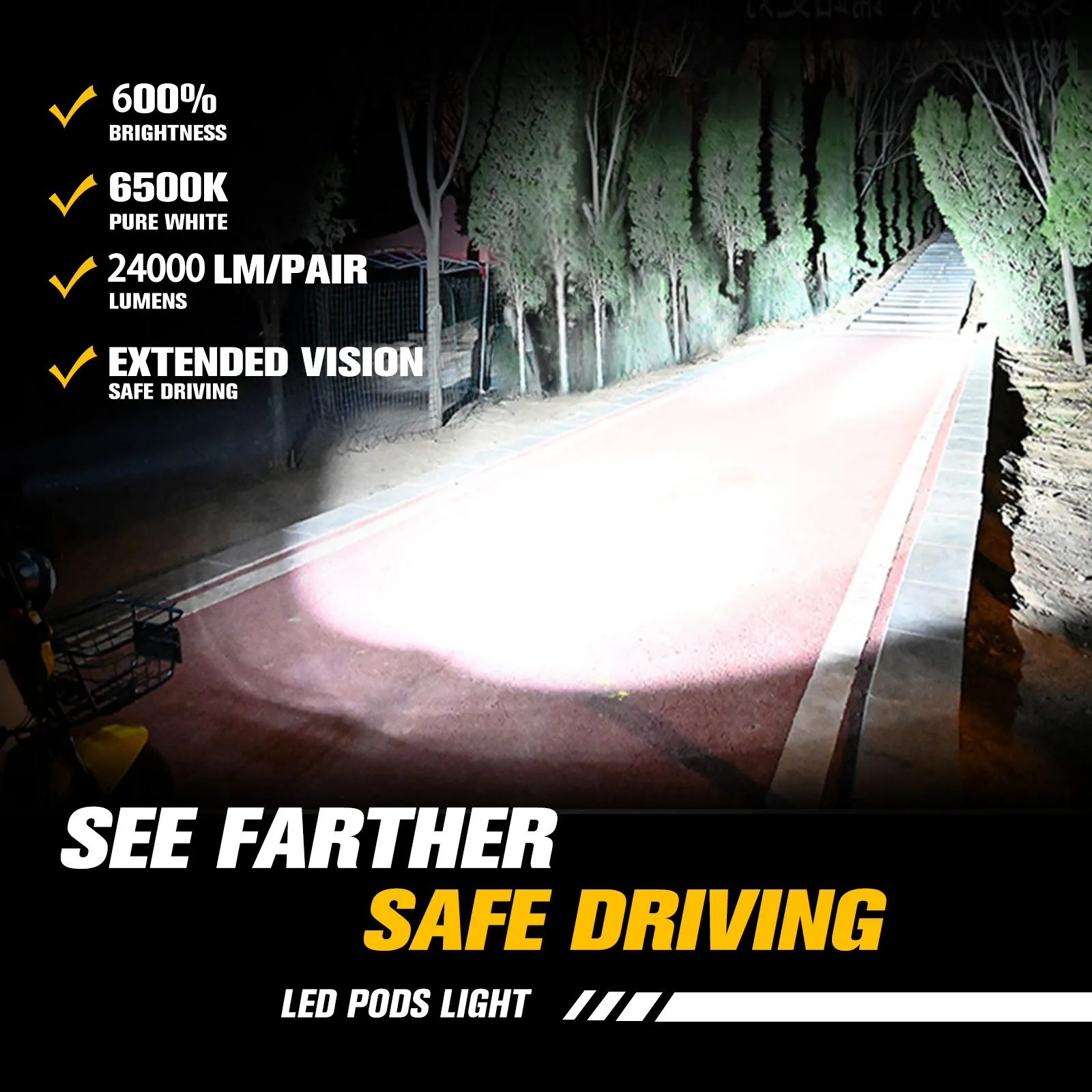 DHgate.com:UpgradedWaterproof Yellow LED Work Light Bar for Off-Road ...