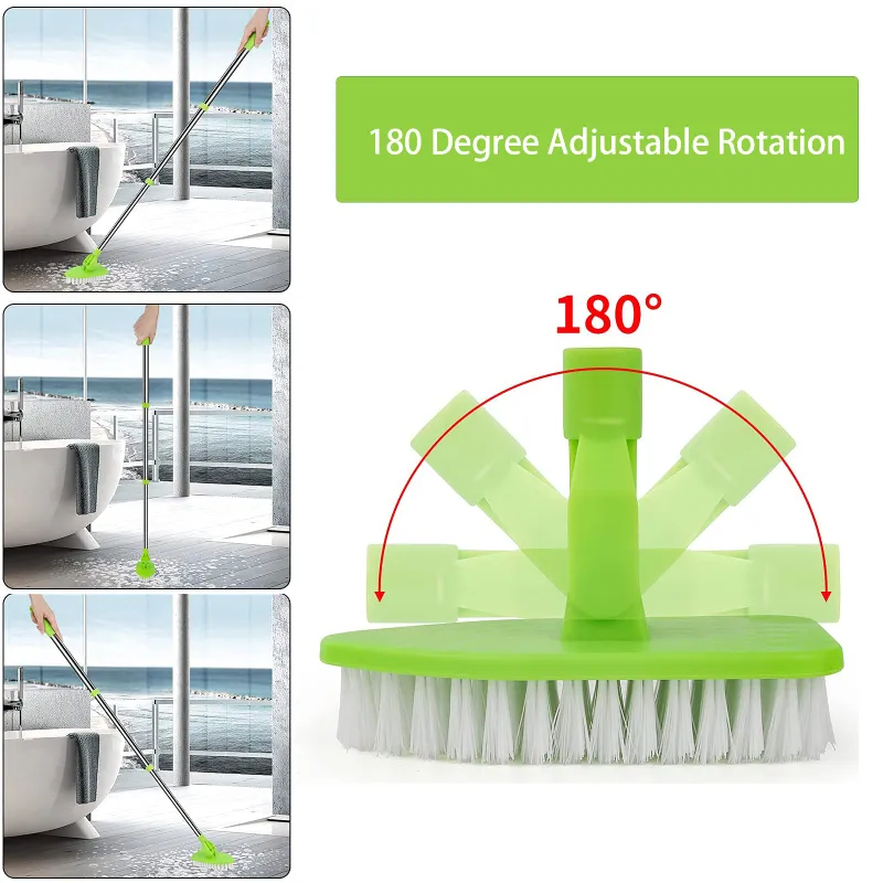Extendable Telescopic Floor Scrubber Triangle Sponge Wiper Glass Window ...