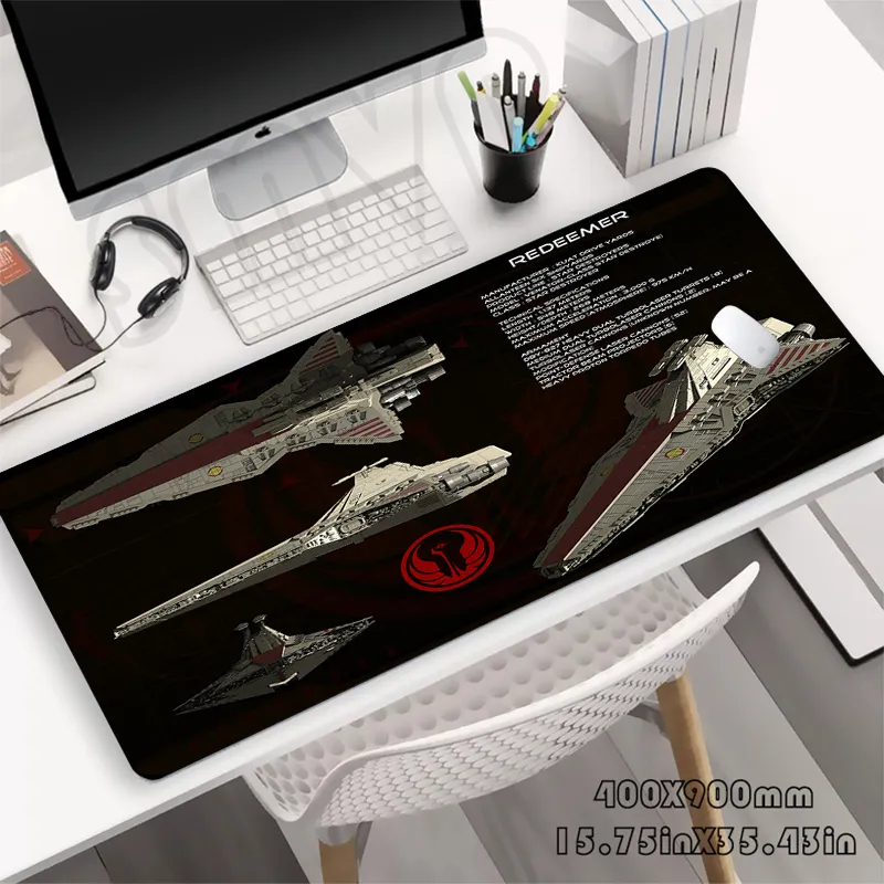 Spaceship 31.5 × 11.8 in XXL Lock Edge Large Gaming Mousepad Desk Mat ...