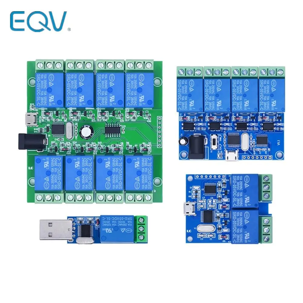 CH340 USB Relay Module Intelligent Control Switch 10A 250VAC 30VDC With ...