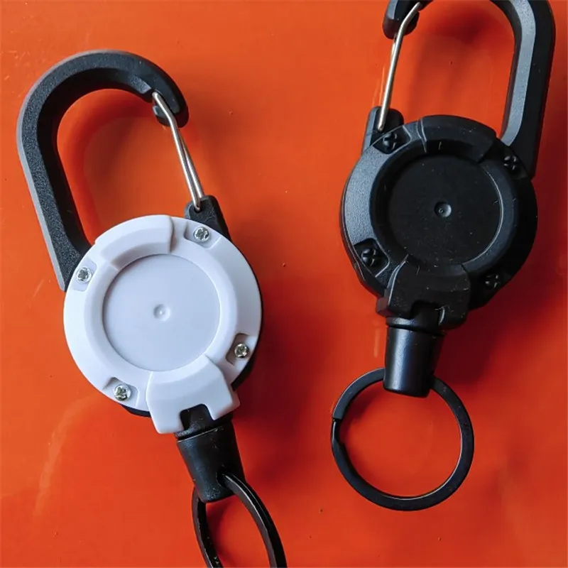 Heavy-Duty Retractable Keychain with Steel Wire Rope Extendable Key ...
