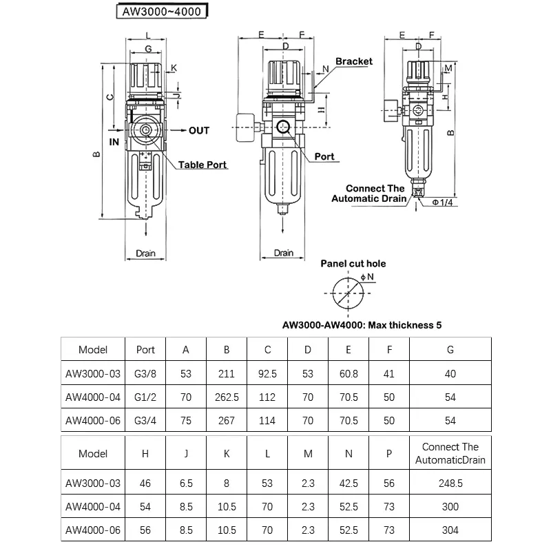 DHgate.com:AW2000-02 AW3000-03 AW4000-04 Compressor Air Filter ...