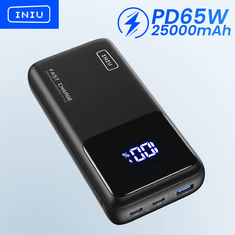 65W Power Bank: 25000mAh Fast Charge USB-C PD for Laptops & Phones ...