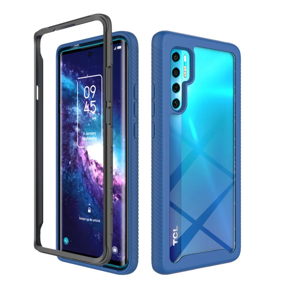 TPU and PC Hybrid Clear Phone Case for TCL 20 Pro 5G, 20s, 20L, and 20L ...