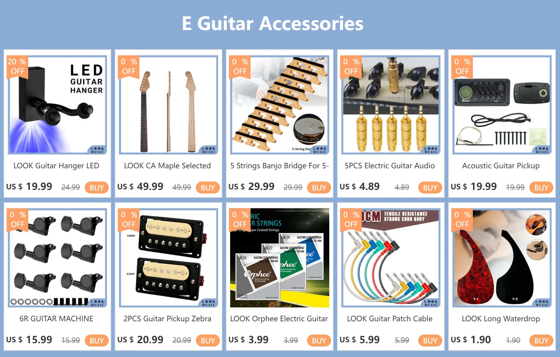 DHgate.com:2024 LOOK 9V DC Daisy Chain Guitar Pedal Power Supply Cable ...