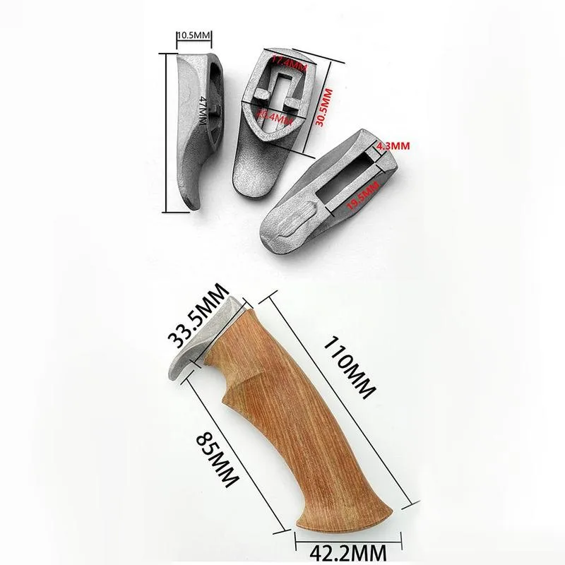 DIY Semi-finished Damascus Knife long handles with Rose Wood Finish and ...