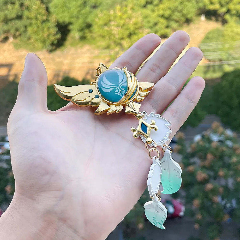 Genshin Impact 1:1 Eye Of Original God Venti Hanuman Gada Keychain ...