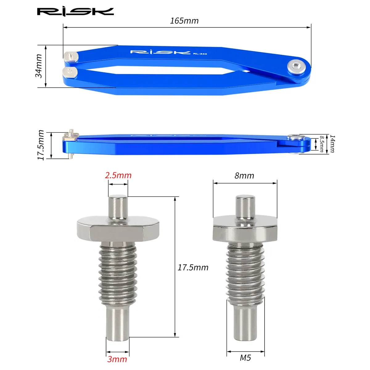 Adjustable Bicycle Crankset Arms Cap Pin Spanner Wrench Tool for ...