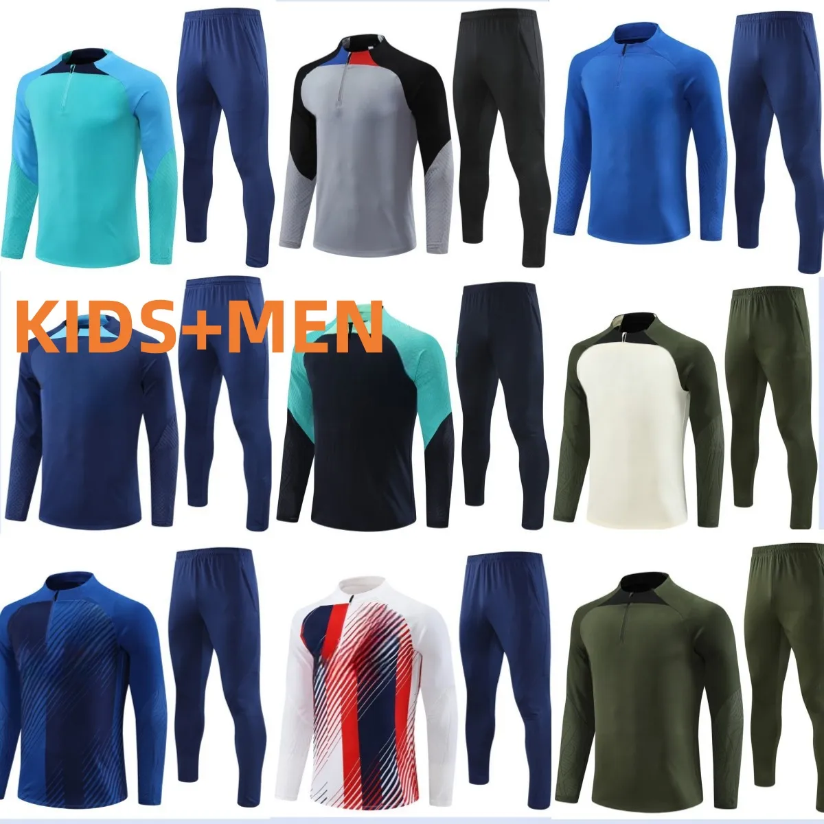 DHgate.com:FERRAN PEDRI Soccer Jersey Training Suit 23/24 Half Zip Men ...