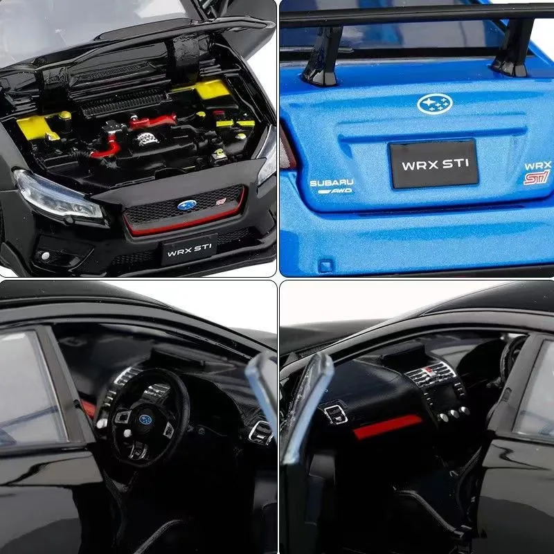 Subaru WRX STI Alloy Sports Car Model 1/32 Scale, Diecast Metal ...