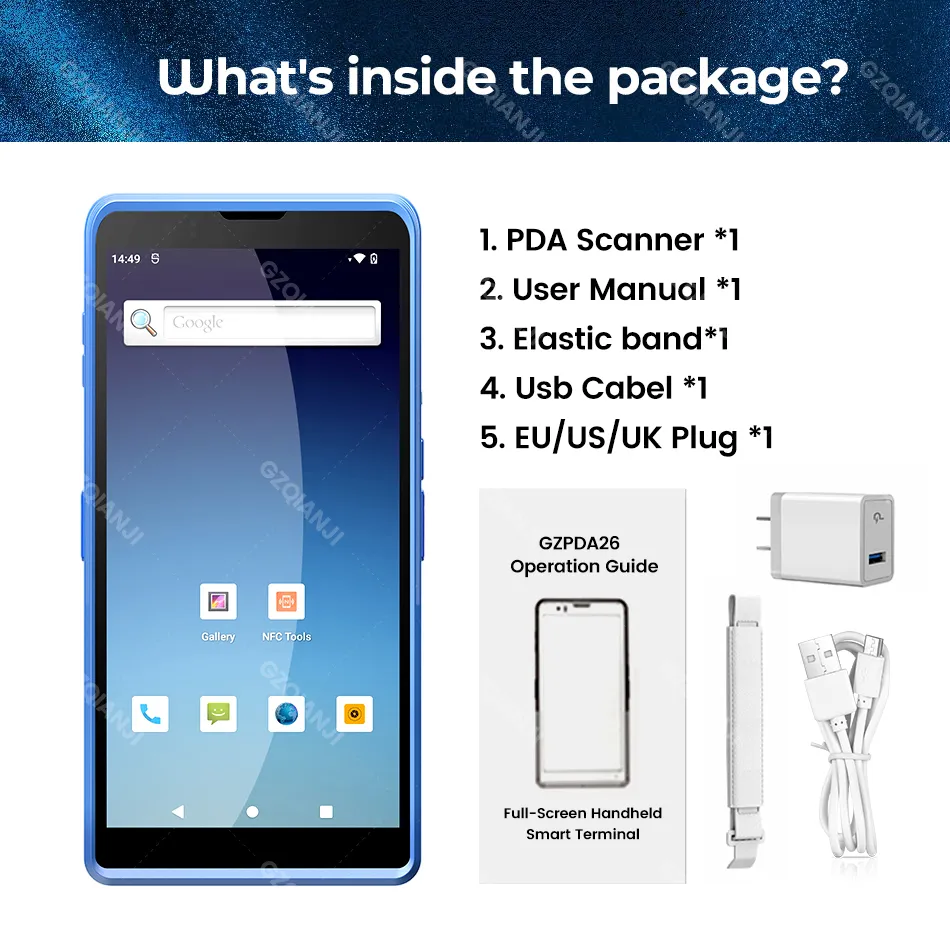 DHgate.com:Android 4G PDA Terminal - RAM 3G ROM 32G 1D 2D QR Barcode ...