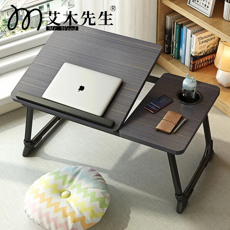 Foldable 5-Block elevated bed with desk with Laptop Compartment - Ideal ...