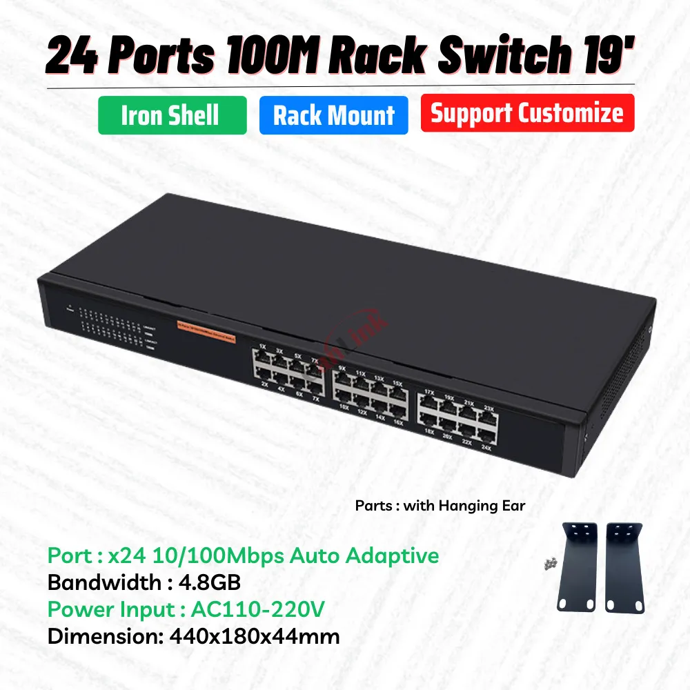 Gigabit Router 16/24 Port Gigabit Ethernet Network Hub Switch High ...