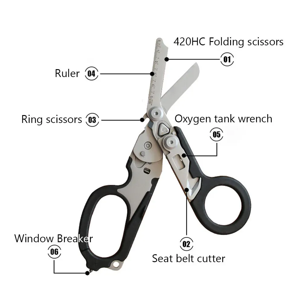 Tactical Scissors And Portable First Aid Kit Heavy Duty Rescue Shears ...