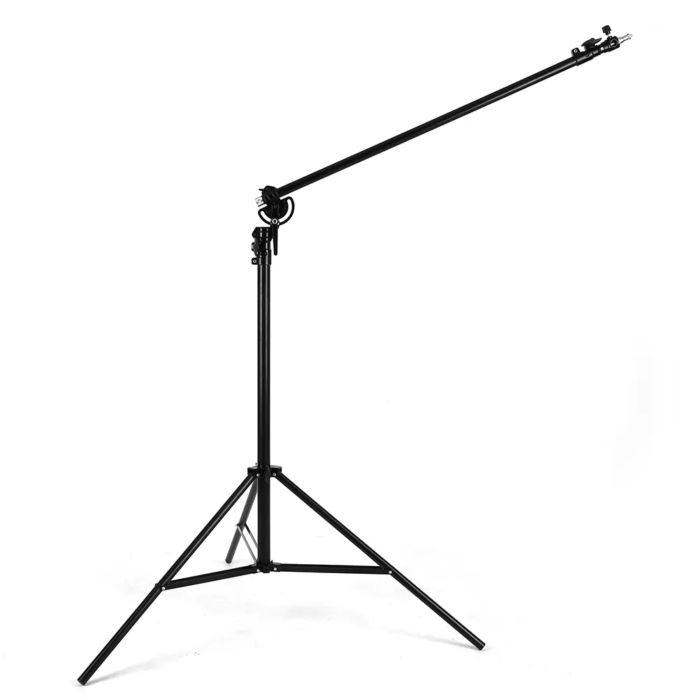 2024 2-in-1 Aluminum Rotatable Tripod Boom Light Stand with Sandbag for ...