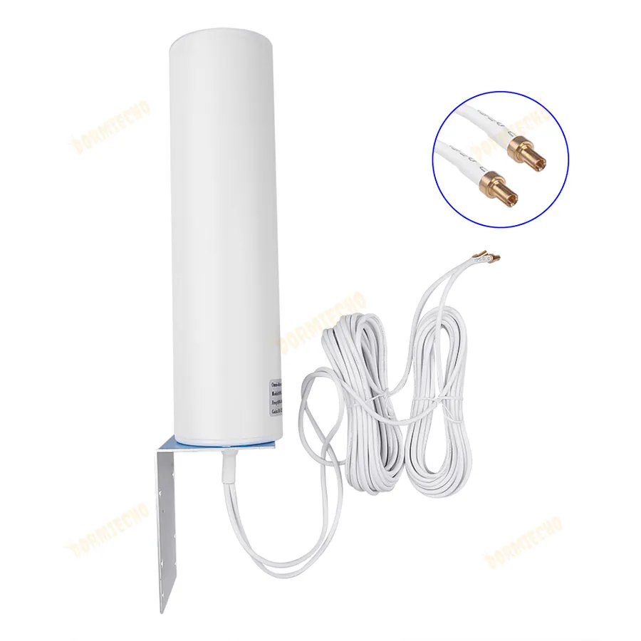 Outdoor 4G LTE SMA-M Outdoor Antenna with Dual 5m SlIder SMA CRC9 TS9 ...