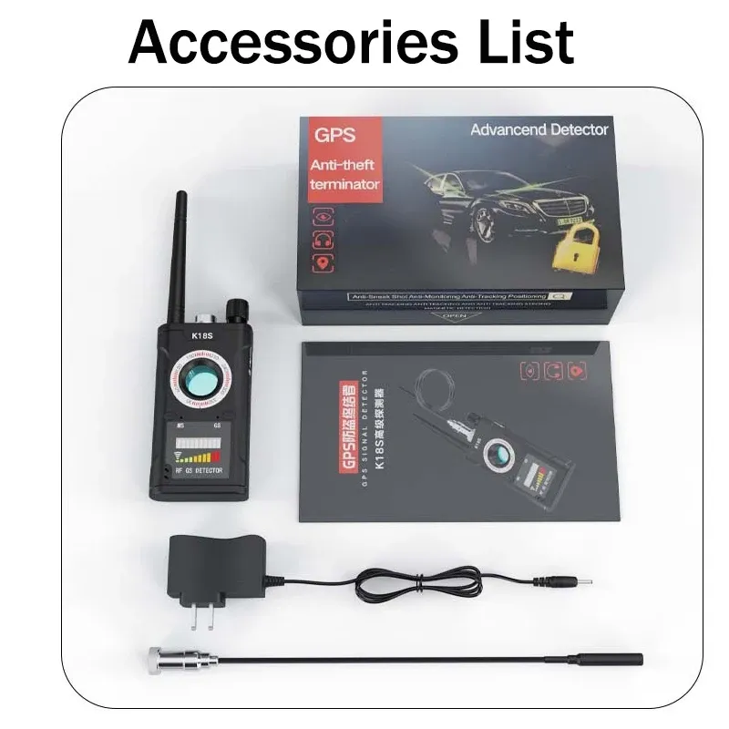 K18S Upgraded Anti-Spy RF Signal Detector: Hidden Camera Finder for ...