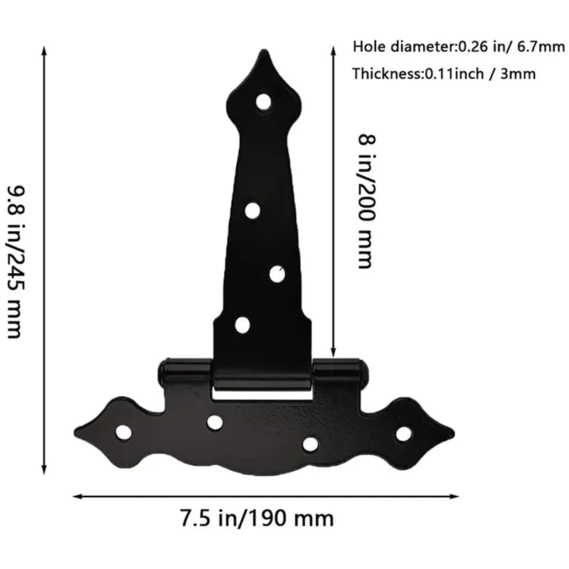 Heavy Duty Gate Hinges 8Inch Strap Hinges Shed Door... From Ddmyearth ...