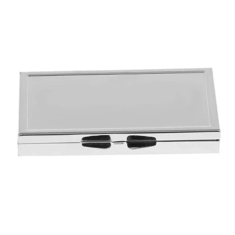Medicine Containers For Travel - Compact Metal Pill Organizer Stainless ...