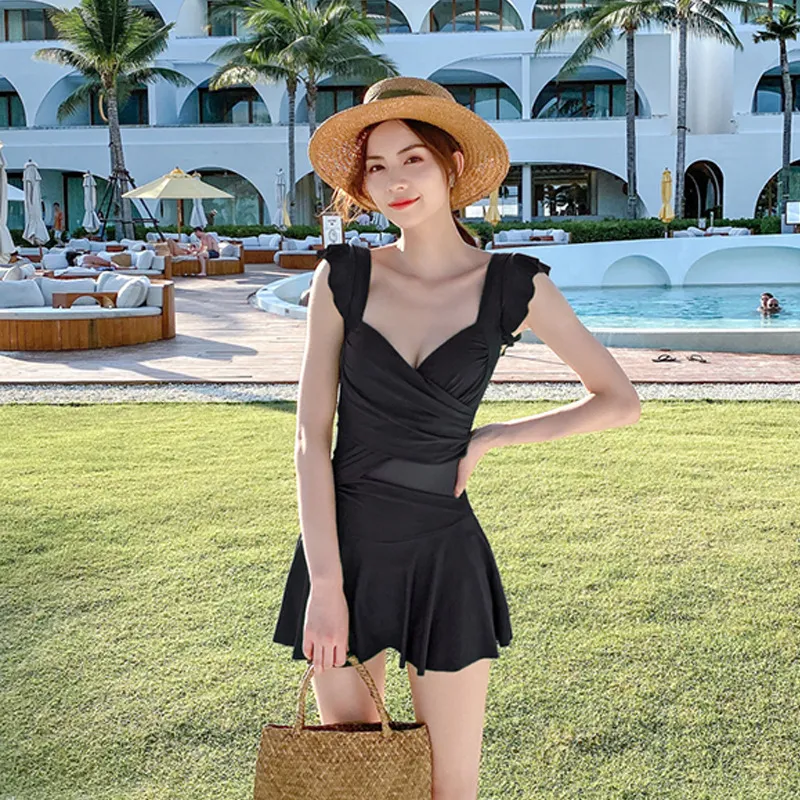 DHgate.com:Sexy One Piece Swimsuit: Ruffle Off The Shoulder Bathing ...