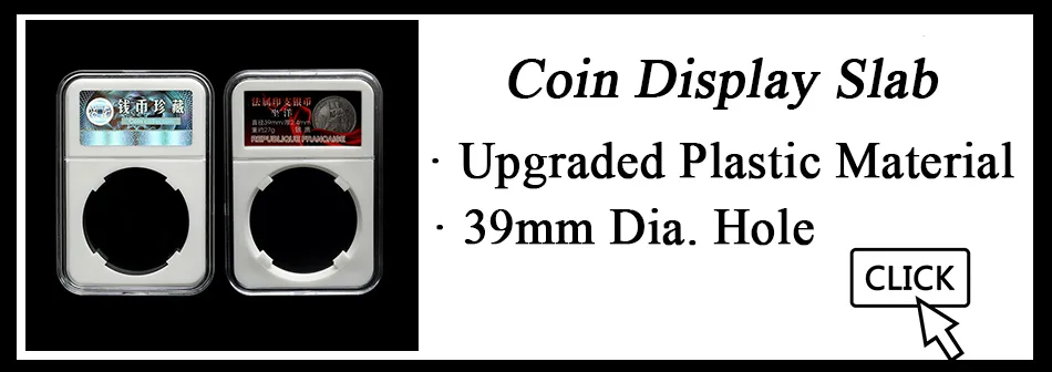 Universal 46mm Coin Holder Capsule Organizer Box Display Slab with Foam ...