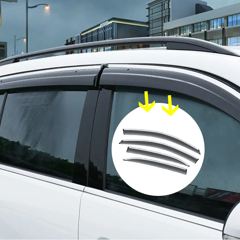 Automobile Side Window Shades Smoke Tinted Side Window Deflectors For ...