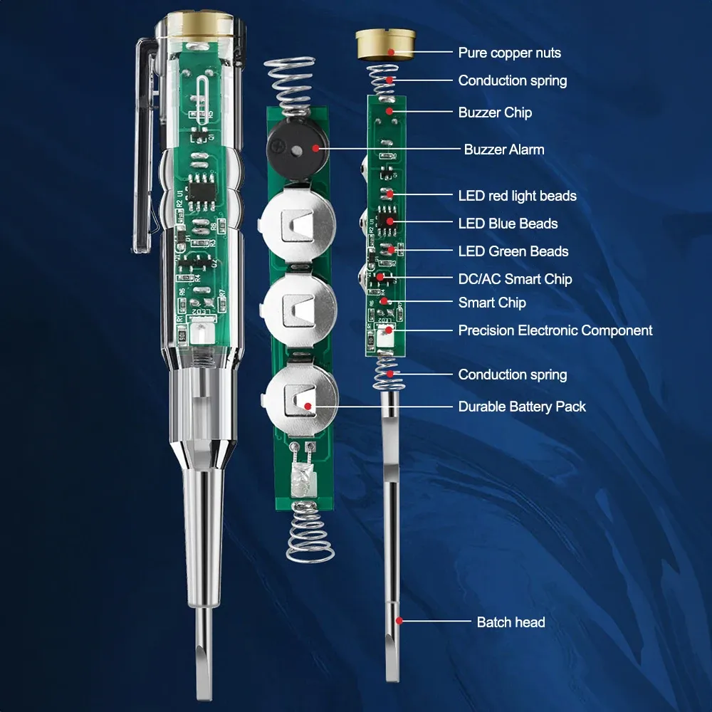 Voltage Tester Pen, AC24-250V Voltage Indicator, Electric Test Pencil ...