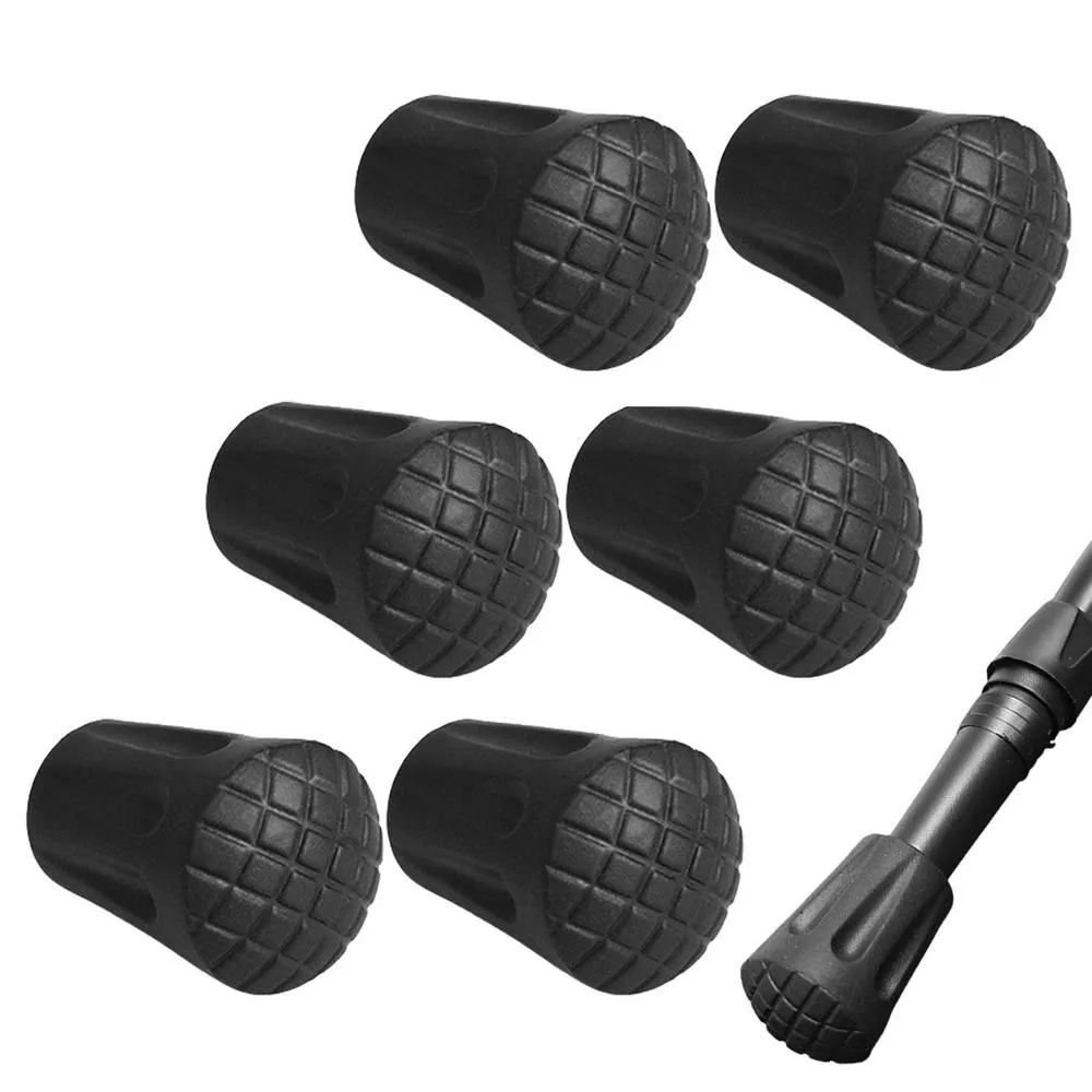 Trekking Pole Tips 6 Pack Shock Absorbing Walking Stick Caps Durable ...
