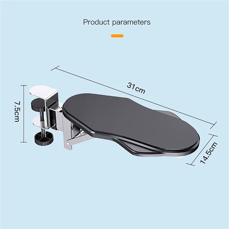 Computer Desk Armrest Clip Bracket Folding Rotating Mouse Wrist Rest ...
