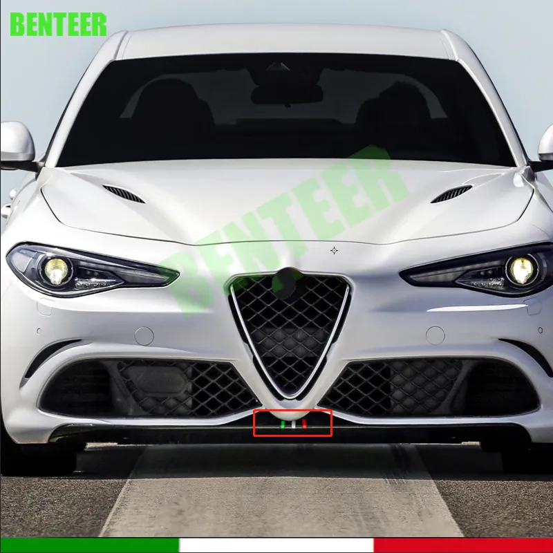 Alfa Romeo Giulia Quadrifoglio Front Grille Stickers Italian Flag ...