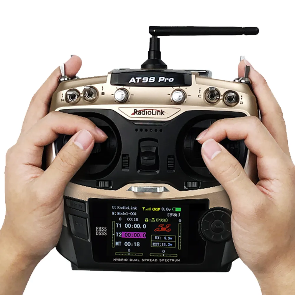 RadioLink AT9S PRO RC Transmitter 2.4GHz 10/12CH with R9DS Receiver for ...