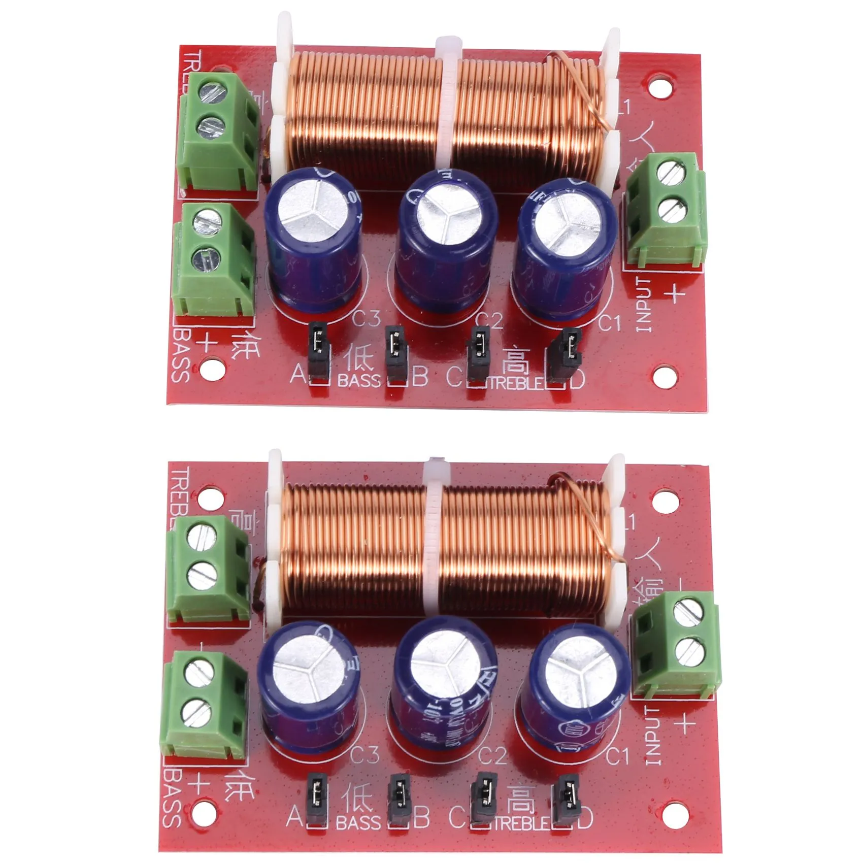 2-Pack High-Performance Audio Crossover Filter - 400W 2-Way Speaker ...