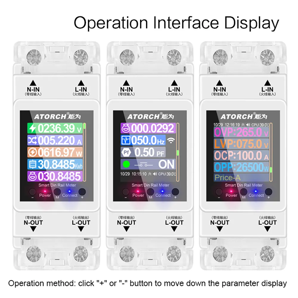 Tuya WiFi Electric Energy Meter, Single Phase Digital, 3 Electric ...