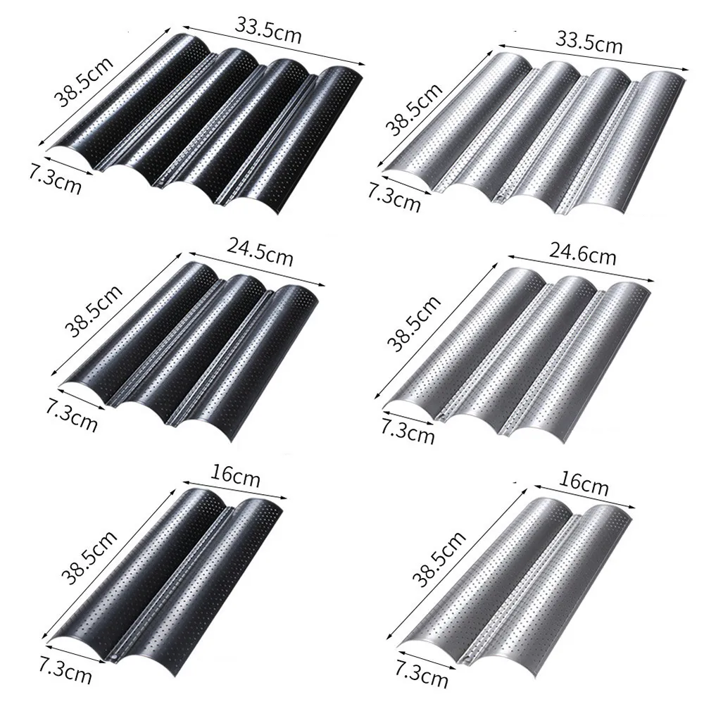 DHgate.com:Non-Stick Bread Loaf Baking Pans - Bake 2/3/4 Wave French ...