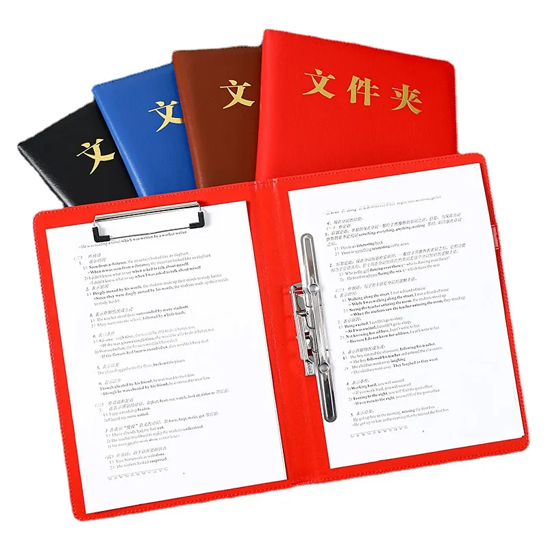 A4 Leather Portfolio Folder Padfolio Clipboard with Single/Double Clips ...