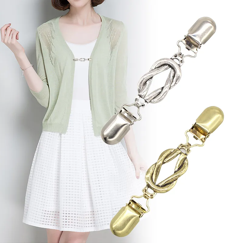 Cardigan Shirt Clips Metal Sweater Clasps with Flower-Shaped Duck Clips ...