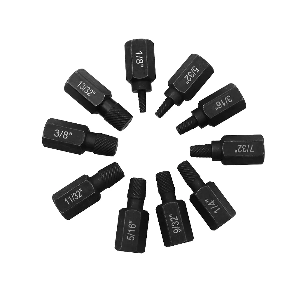 DHgate.com:10Pcs Steel Hex Head Multi-Spline Screw Extractor Set ...