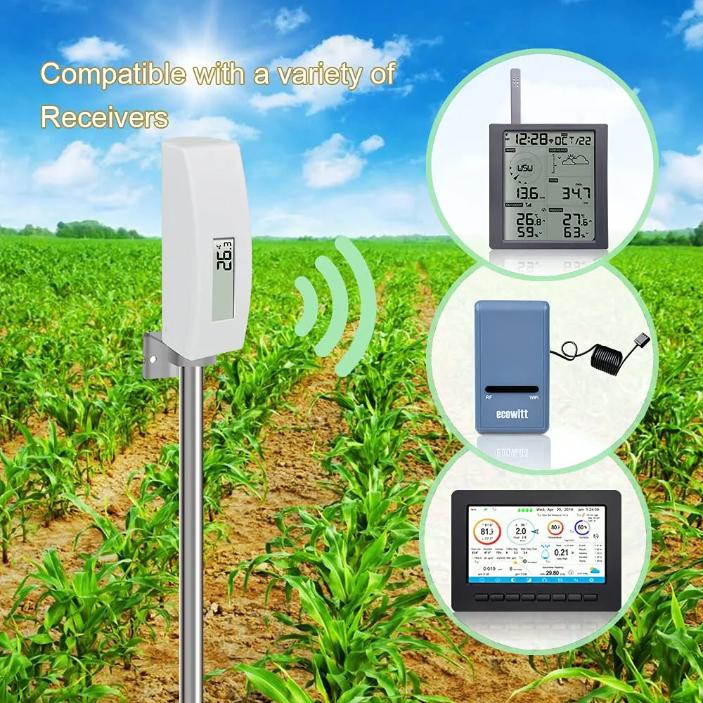 Ecowitt Soil Temperature Sensor Waterproof Digital Soil Tester With LCD ...
