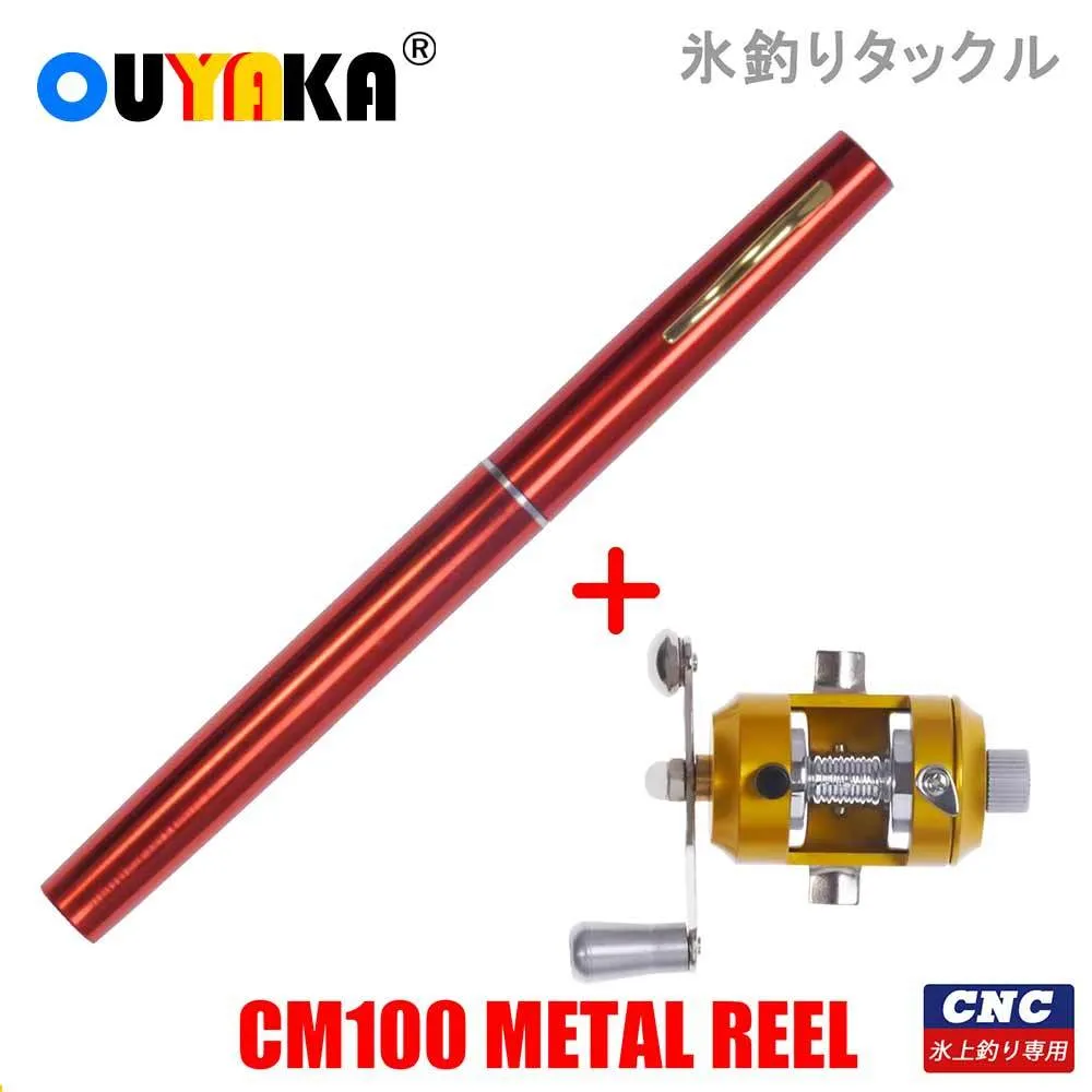 Material Metal Portable Telescopic Shrimp Fishing Rod and Reel Combo ...
