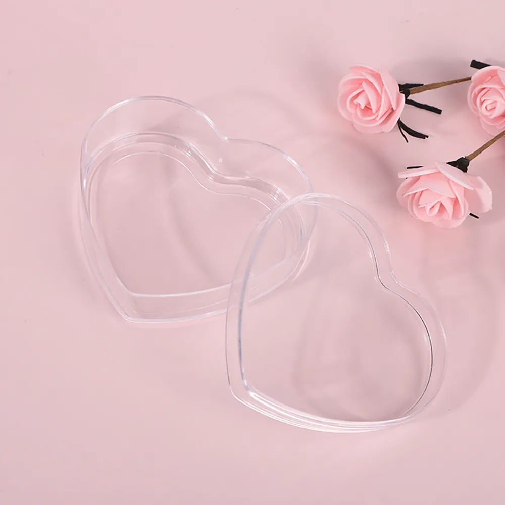 Heart-Shaped Plastic Storage Bottle w/ Lid: 120ml Gift Box for Jewelry ...