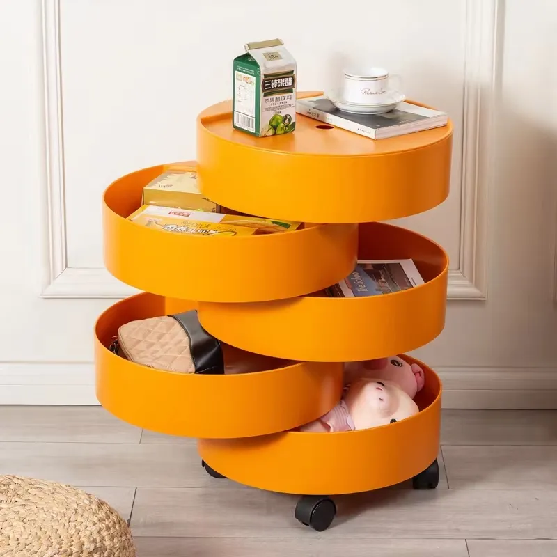 Rotating Storage Cabinet with Wheels - Versatile Side Table ...