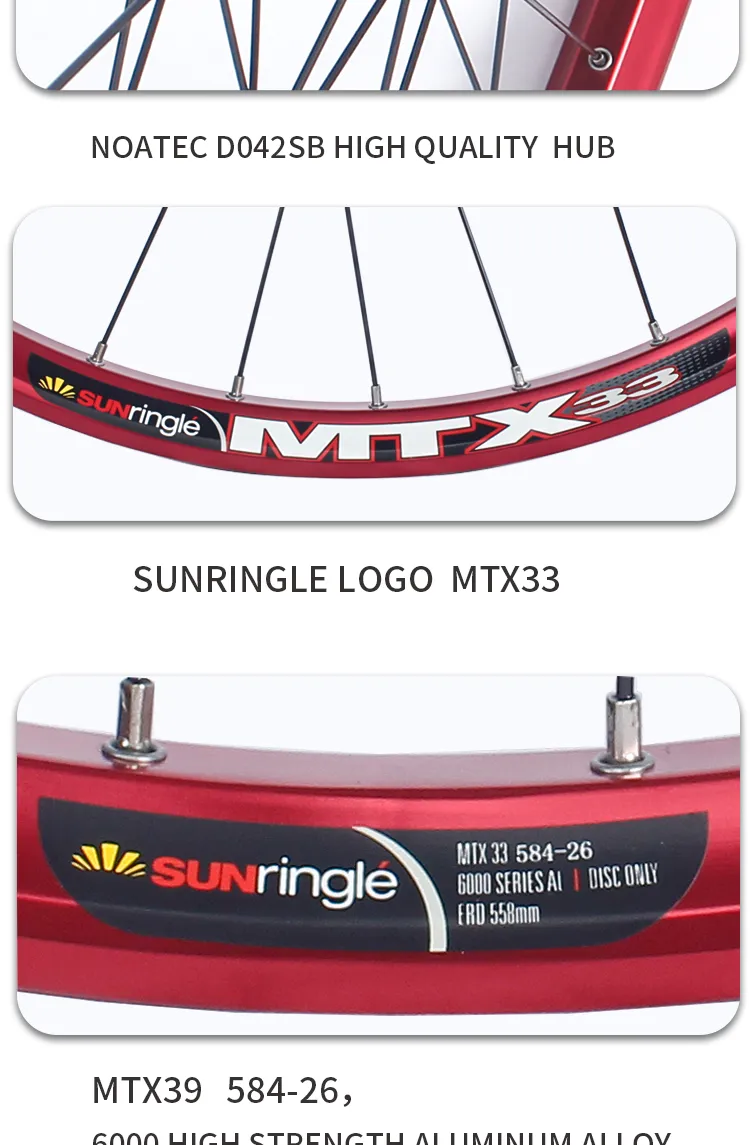 Sunringle Mountain Bike Wheel Set 27.5inch MTX33 MTB Aluminum Alloy ...