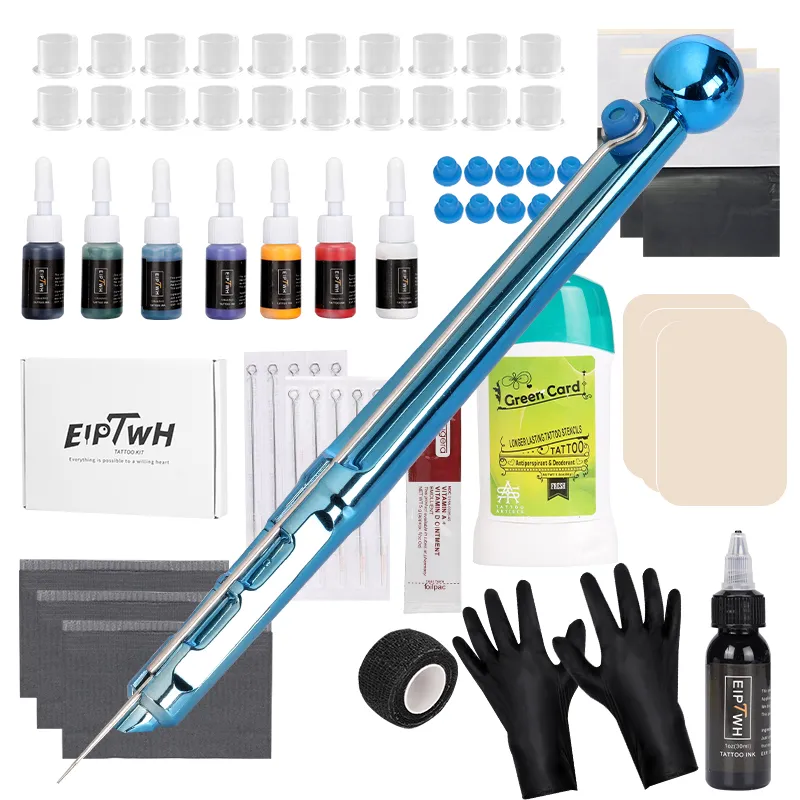Tattoo Kit: Hand Poke Tool Kit With Needles Complete DIY Tattoo Hand ...