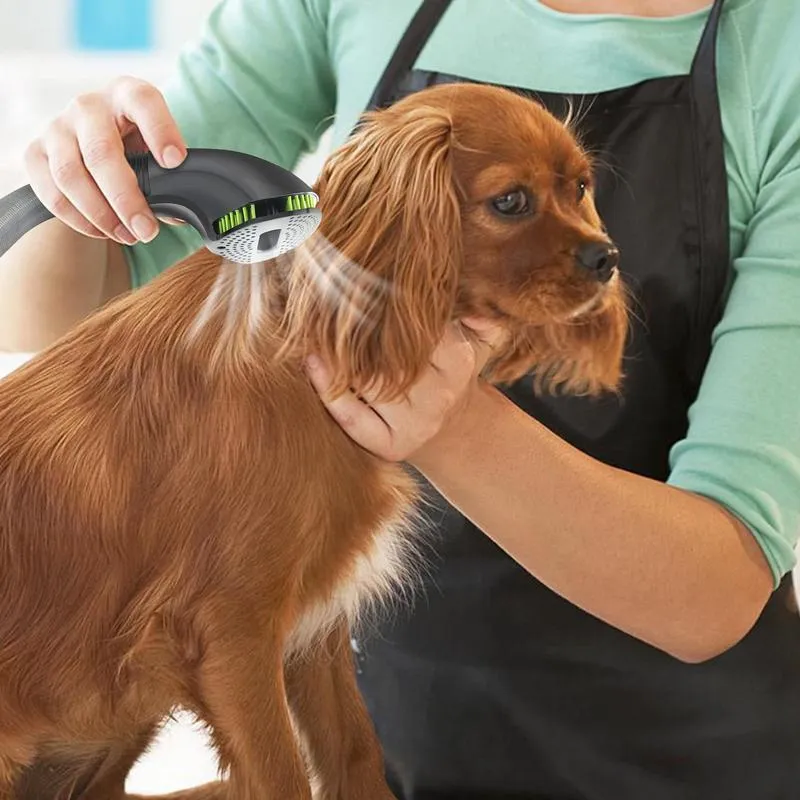 Pet Grooming Brush for Dogs & Cats - Vacuum Compatible, Gentle ...