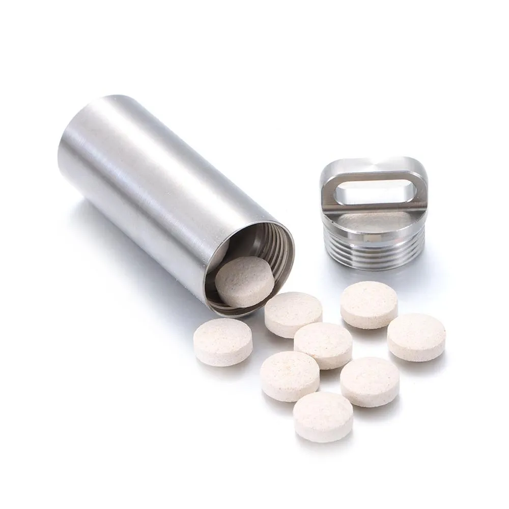 Mini Titanium Alloy Waterproof Pill Holder - Portable EDC Capsule ...